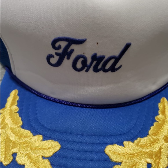 Vintage | Accessories | Vintage Ford Trucker Hat Captain | Poshmark